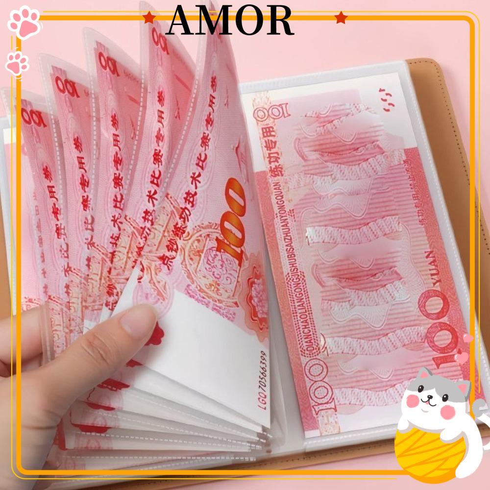 AMOR Mini Binder Saving Challenge, การ์ตูนหมีประหยัดเงิน 100 ซองท้าทาย ...