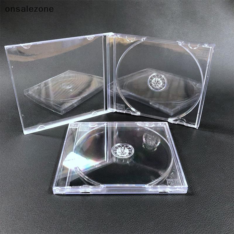 OZTH พลาสติกใส Single Piece Disc Case CD Case หนา CD DVD Disc กล่องจัด ...