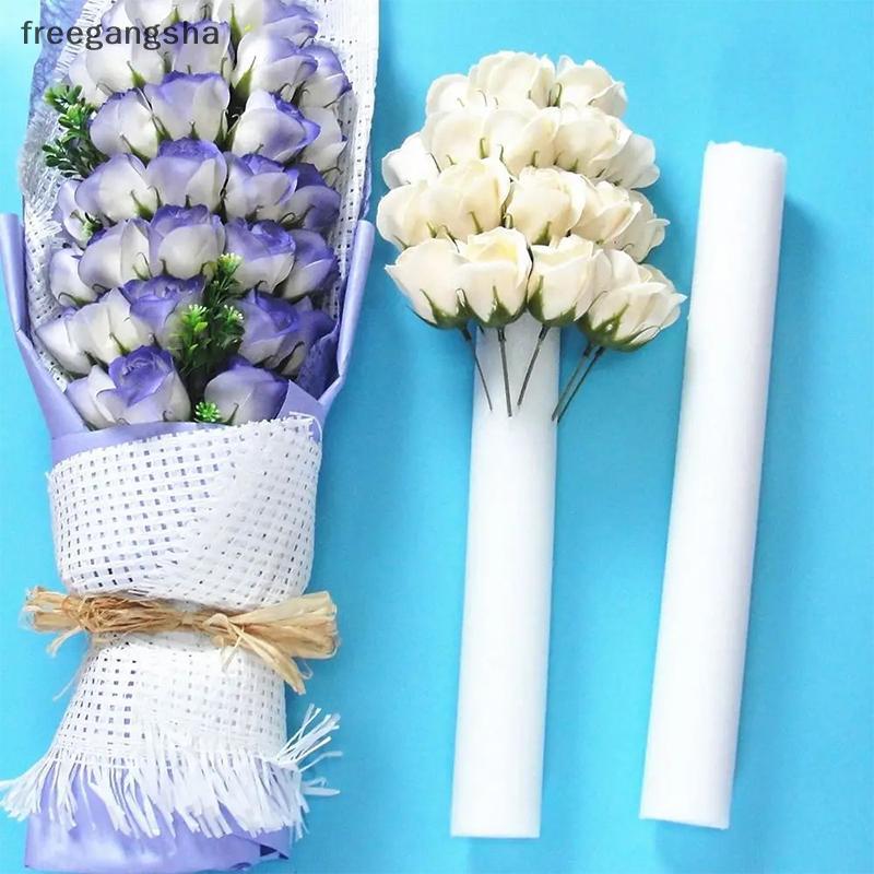 DIY แถบโฟมสำหรับงานดอกไม้งานแต่งงาน ฐานทรงกระบอกสีขาวยึดได้กับผ้าม่าน ...