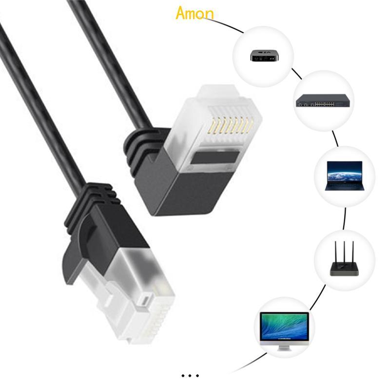 Amon CAT6 สายต่อ 90 องศา RJ45 UTP Cable Extension Cable รองรับ Ethernet ...