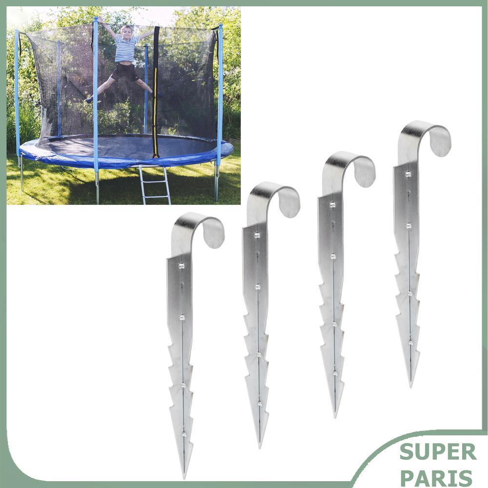 Superparis Superparis Jiawu 4 ชิ้น Trampoline Stakes Heavy Duty เหล็ก ...
