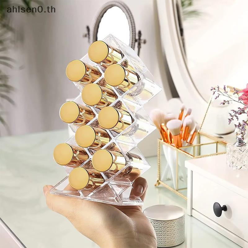 Ahlsen0 แต่งหน้า Clear ลิปสติกกล่องเก็บ 10/16 ตารางลิปสติกยาทาเล็บขาตั้งจอแสดงผลผู้ถือลิปสติก ...