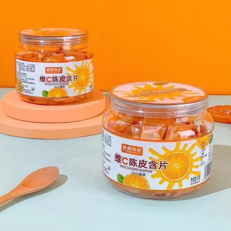 สินค้าใหม่พร้อมสต็อก Shanshan Story Wei C Tangerine Peel Lozenges Mint ...