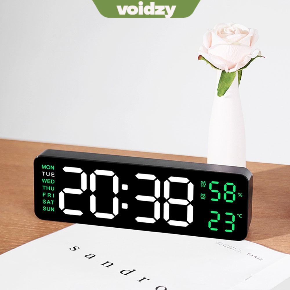 VOIDZY นาฬิกาแขวนดิจิตอล LED แสดงเวลา อุณหภูมิ และวันที่ พร้อมฟังก์ชัน ...