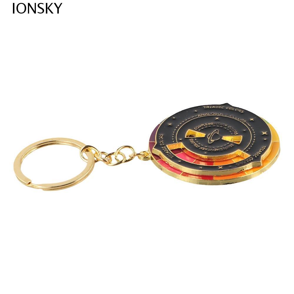 พวงกุญแจล้อสี IONSKY, พวงกุญแจเข็มทิศสีปั่นจานสีหมุนได้, จานเสียงล้อสี ...