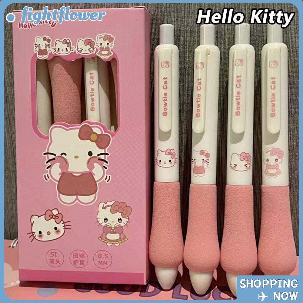 FIGHT 4 ชิ้นปากกาเจล Hello Kitty, 0.5 มม.ST Nib Cinnamoroll การเขียนปาก ...
