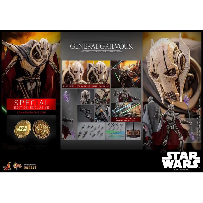 HOTTOYS HT 1/6 MMS760D67 Star Wars Prequel 3 Revenge of Sith General ...