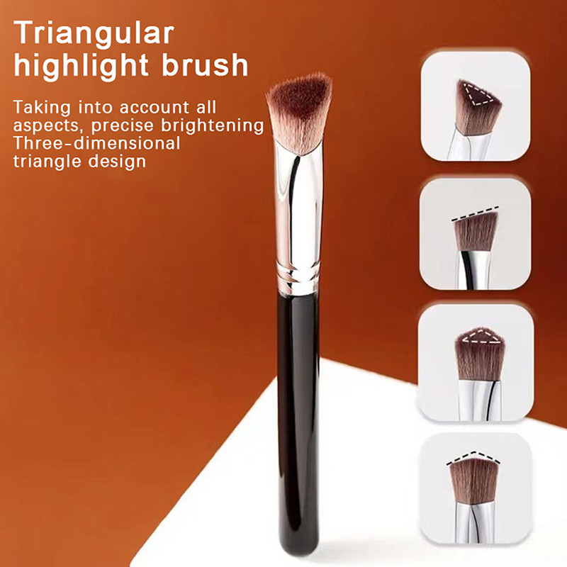 IFA มุมสามเหลี่ยมคอนซีลเลอร์แปรง Contour แปรงคอนซีลเลอร์สูงผมสังเคราะห์ ...