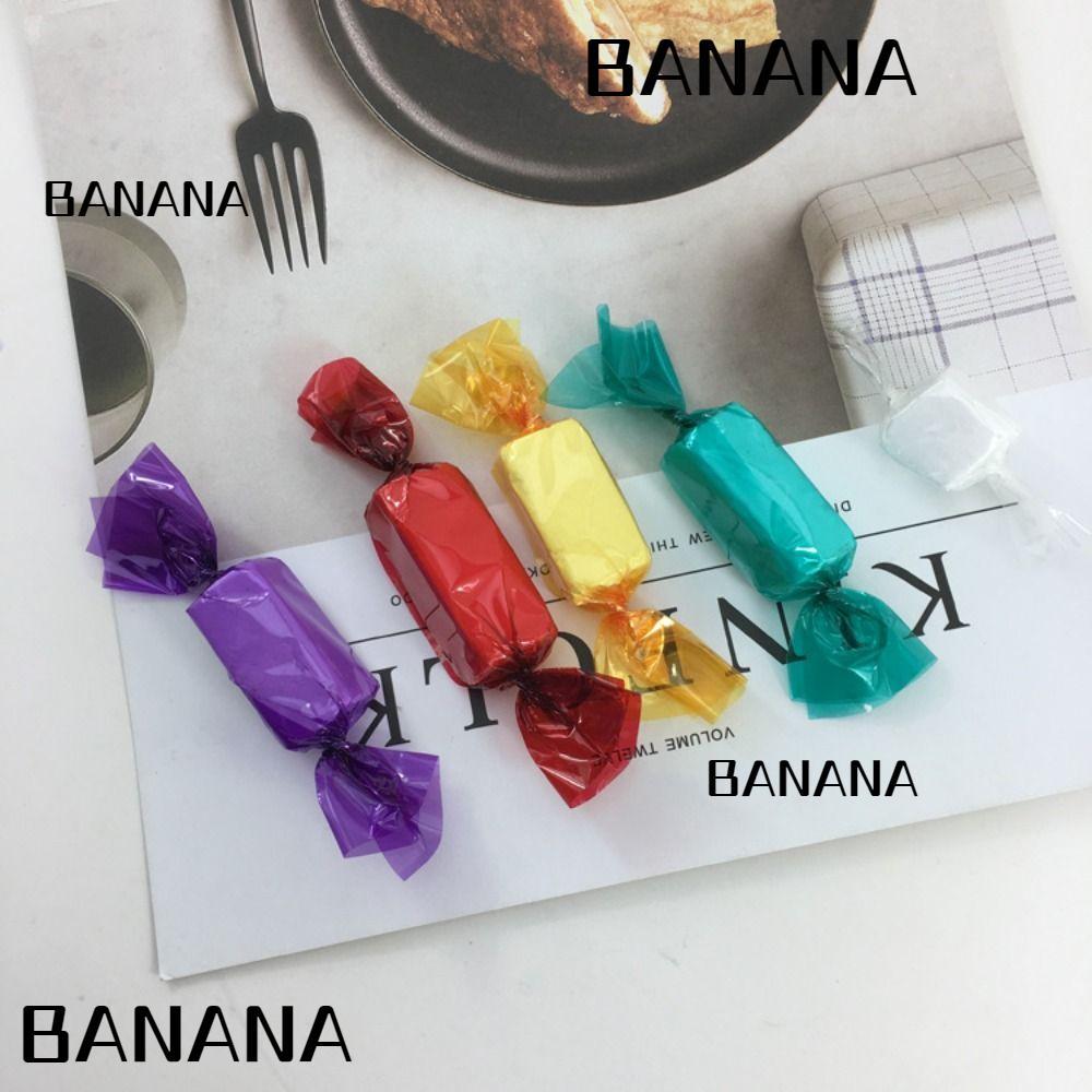 BANANA1 500 ชิ้น Nougat Wrapper คุกกี้อมยิ้มสีสันสดใสโปร่งใสสากล ...