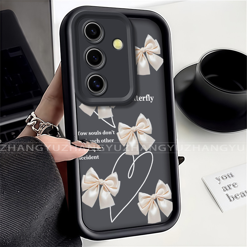เหมาะสําหรับ Samsung M23 5G เคสโทรศัพท์ผีเสื้อโบว์ anti drop ถุงลม ...