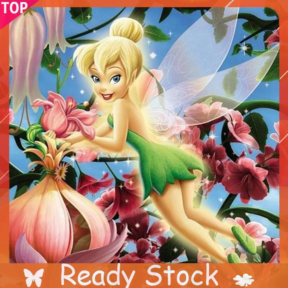DIY เจาะเพชรภาพวาด Tinker Bell Kit สำหรับตกแต่งบ้าน ขนาด 40x40 ซม. ...