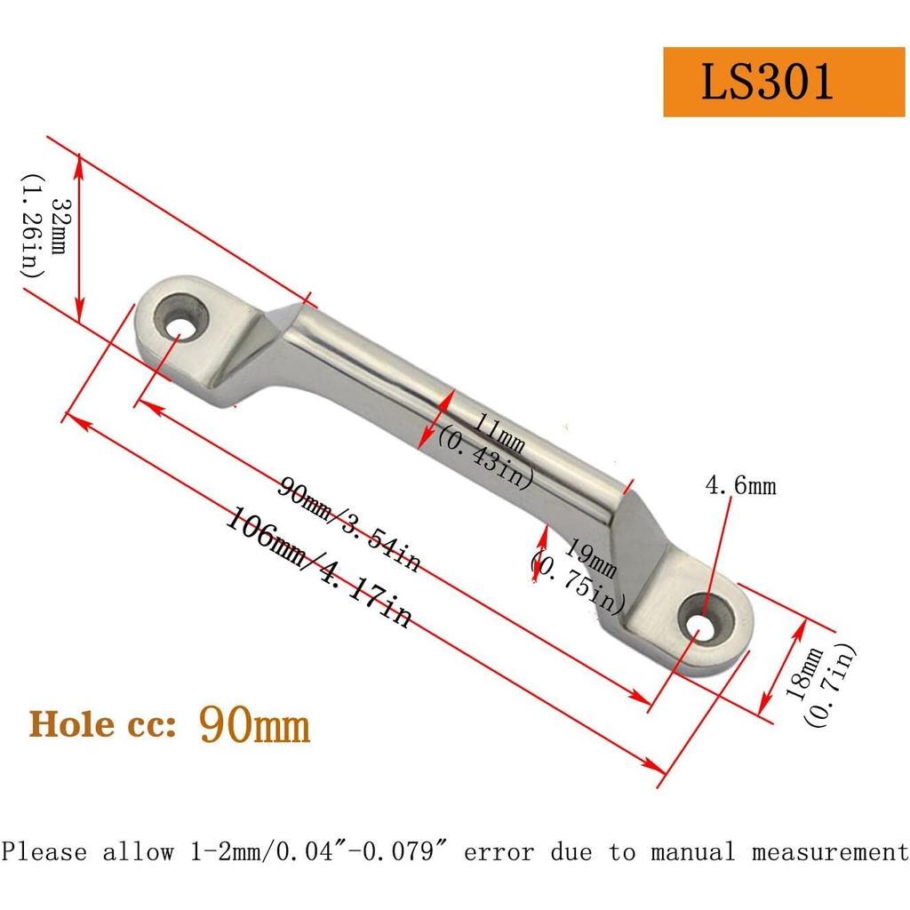 NRC&XRC 1 Pcs Heavy Duty Industrial Equipment Handles Solid 304 ...
