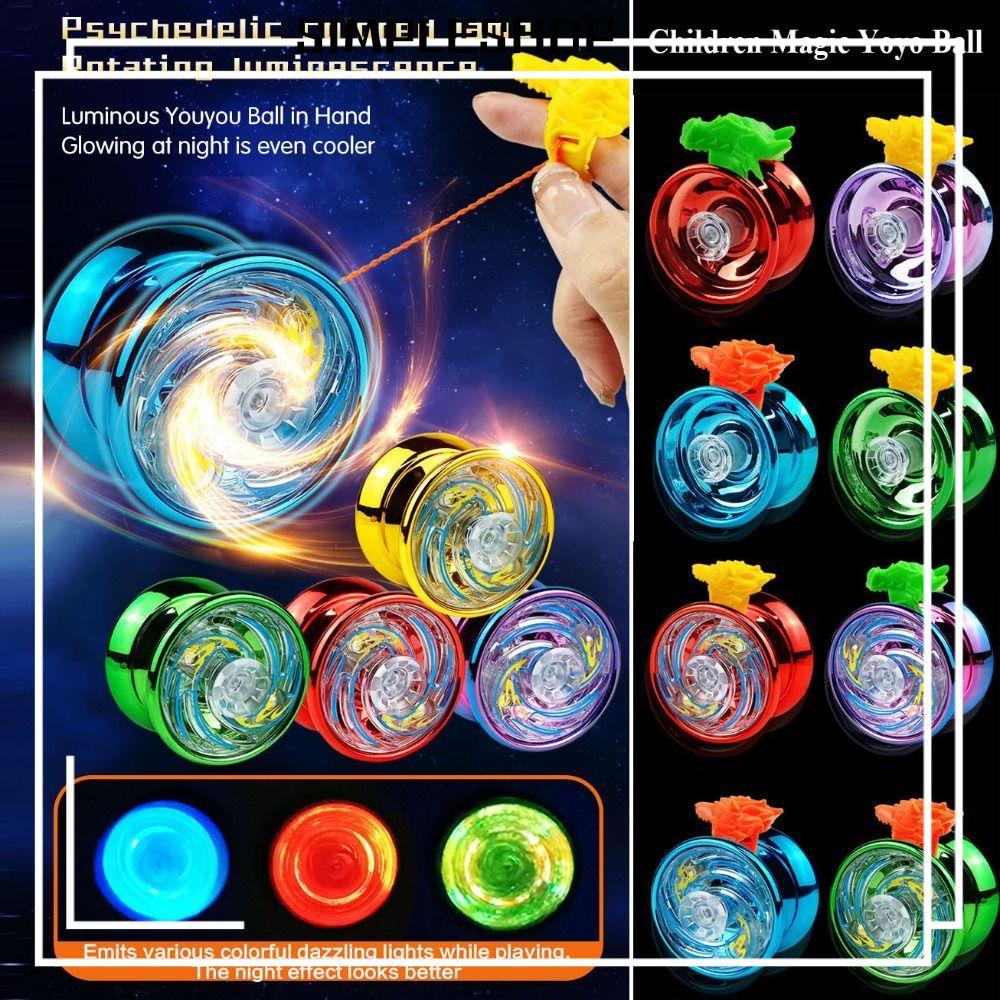 SIMPLESHOP Magic Yoyo Ball, Spinning String อลูมิเนียม Luminous Yo-yo ...