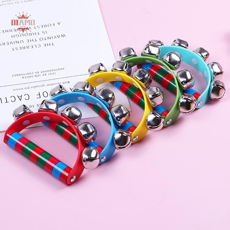 [Yulong] 1PC เด็กทางปัญญา Props Handbell กระดิ่งมือ 5 Jingle Bells ไม้ ...
