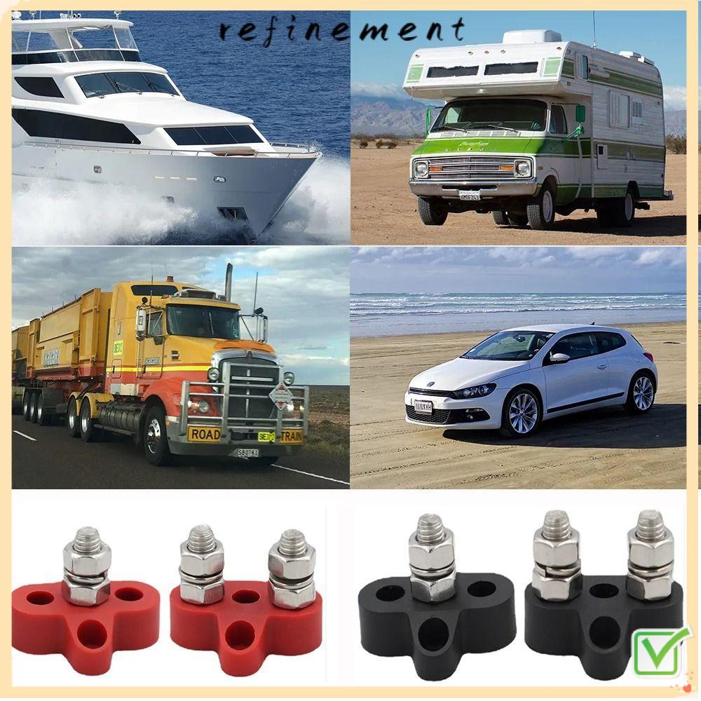 REFINEMENT แบตเตอรี่ Power Stud Junction, 12 V/24 V M6 M8 Bus Bar Terminal Block, แบตเตอรี่ ...