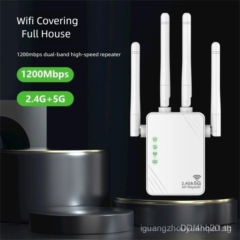 Repeaters WiFi Repeater, WiFi Extender, 1200Mps Dual Band 5GHz และ 2 ...