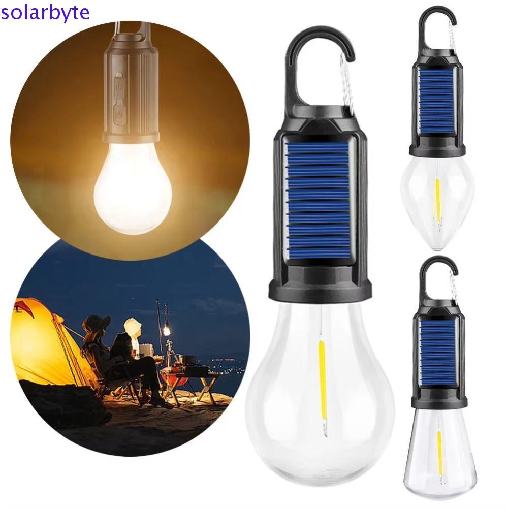 SOLARBYTE โคมไฟ LED, โคมไฟ LED พลังงานแสงอาทิตย์แบบใช้มือถือ 4 โหมด, โคมไฟตั้งแคมป์แบบชาร์จไฟได้ ...
