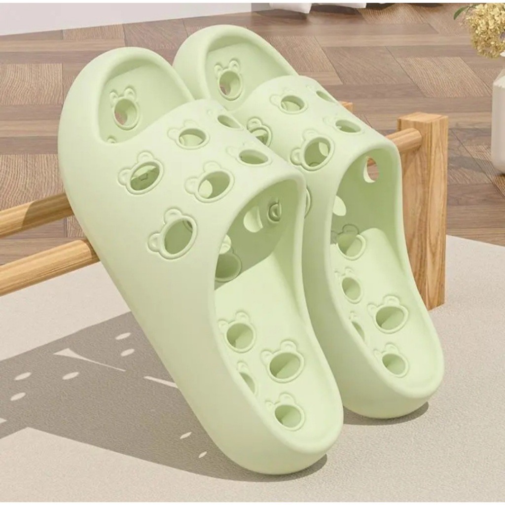 ZJ HOME รองเท้าแตะEVA รองเท้าใส่ในห้องน้ำ กันน้ำ ไม่มีน้ำขัง น้ำหนักเบา พื้นนิ่ม BB008 | Shopee ...