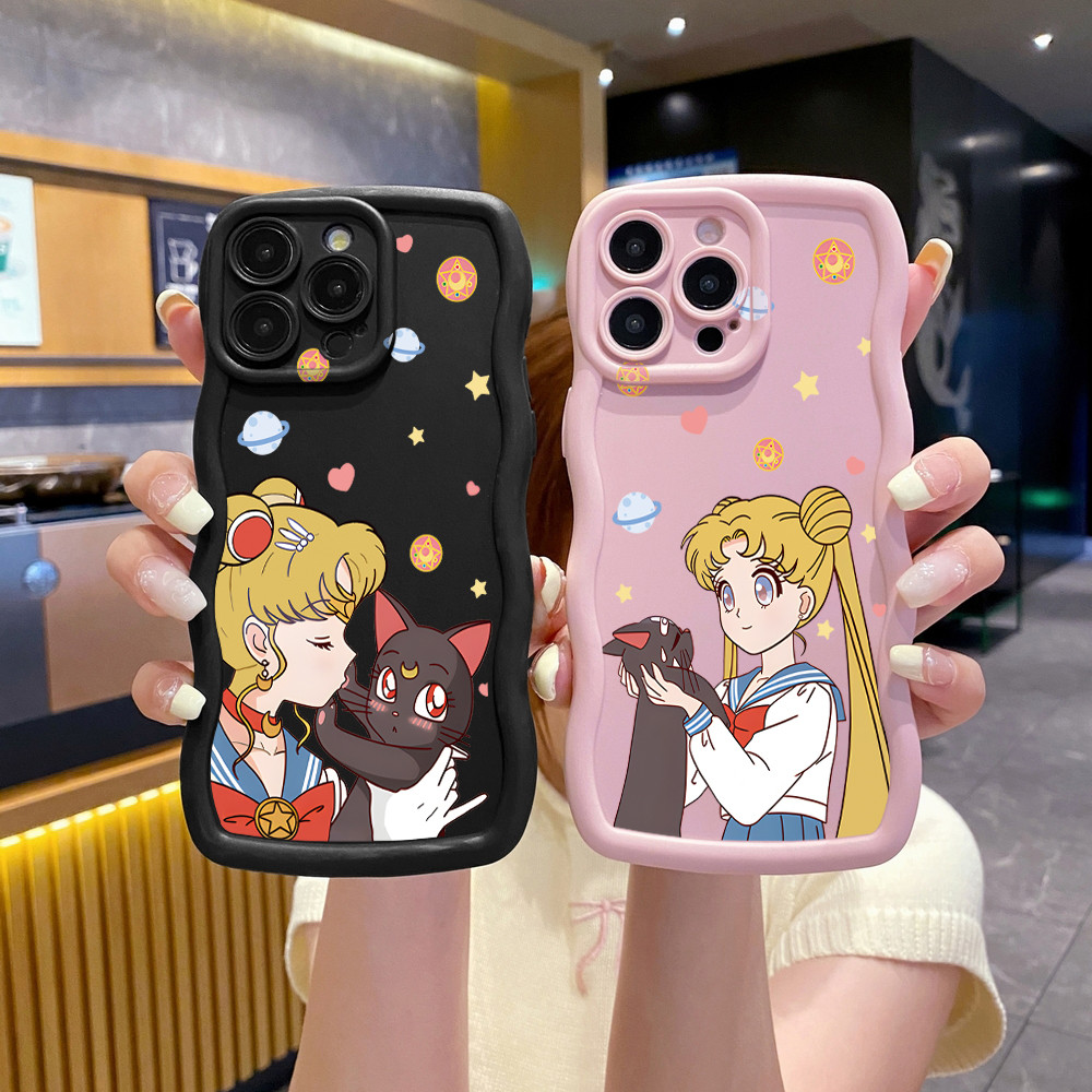 เข้ากันได้กับ iPhone 17 16 15 Pro Max 14 Plus 13 12 Sailor Moon Cut Cat ...