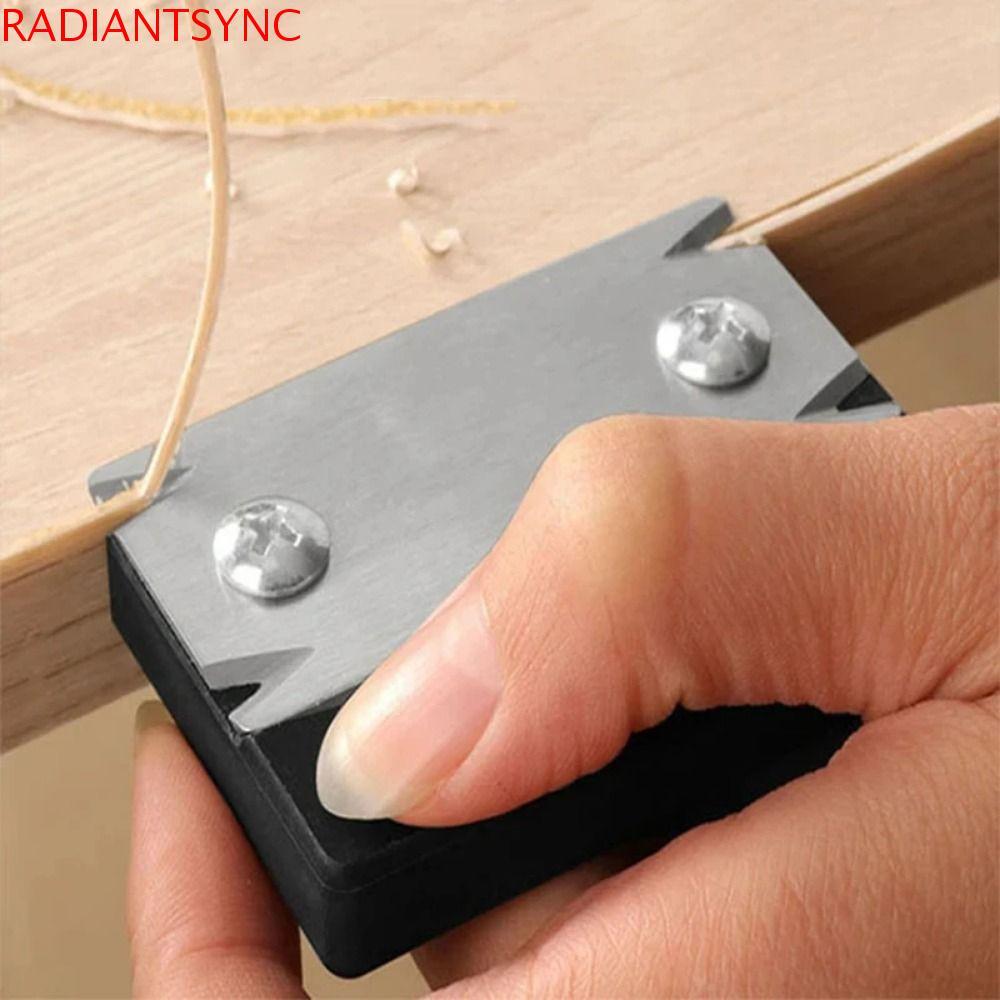 RADIANTSYNC Manual Edge Trimmer, มุมขวาเหล็ก Burr Scraper Board, ไม้ Chamfer Plane สแควร์ทนทาน ...