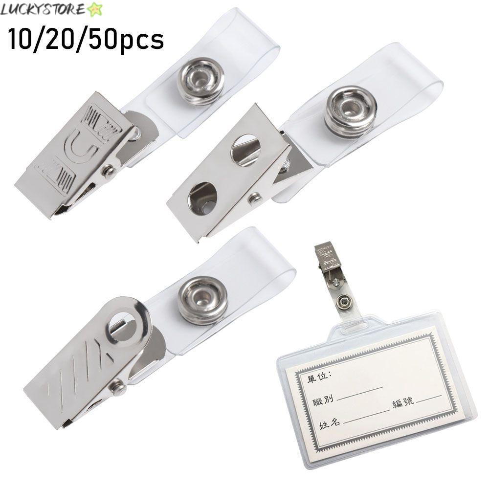 LUCKYSTORE 10/20/50 ชิ้น ID Card Badge Retractable Reel Skipping Binder ...