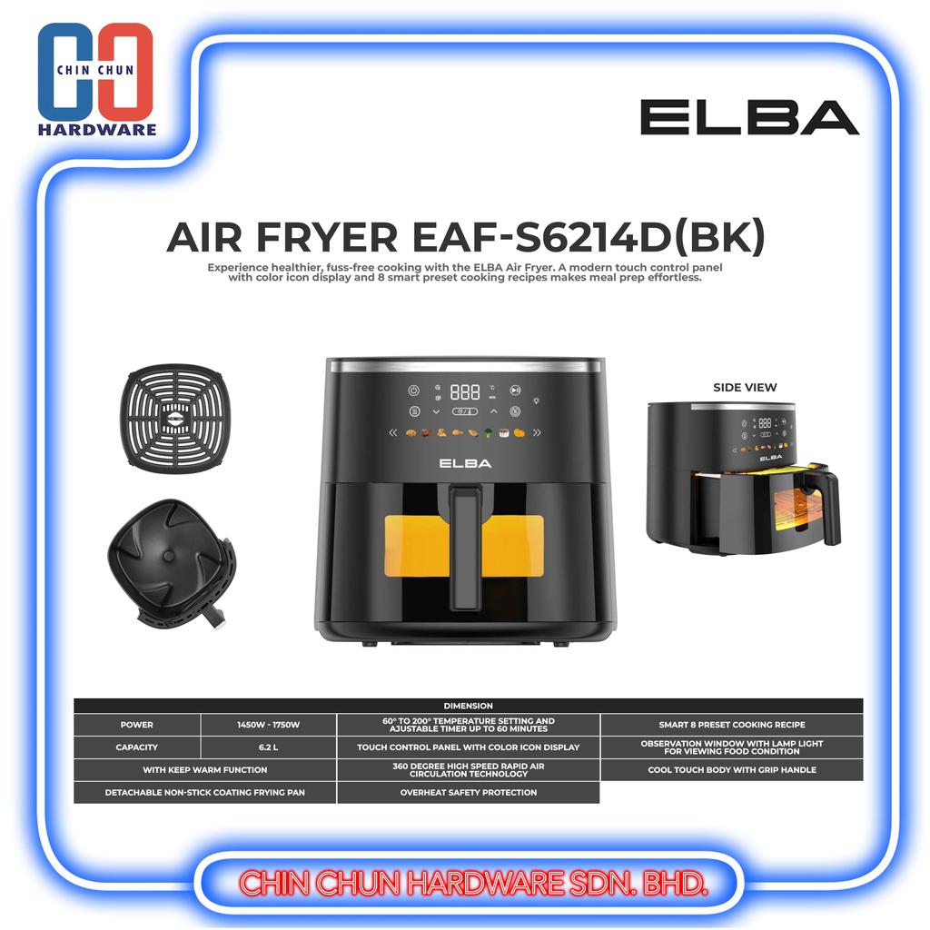 ELBA AIRFRYER 6.2L 1450W-1750W - BK (EAF-S6214D) | Shopee Thailand
