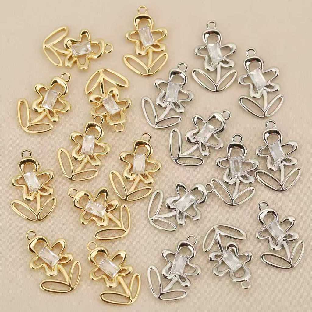 จี้ Hollow Flower 18k diy Accessories | Shopee Thailand