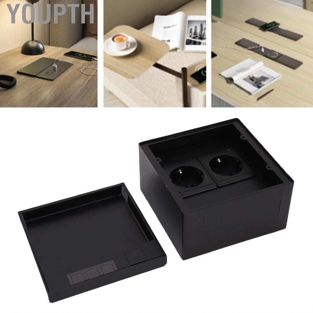 Youpth ชุดกล่องซ็อกเก็ตแบบฝังพื้น 16A 4000W ฝาปิดแบบพลิกสำหรับร้านค้า ...