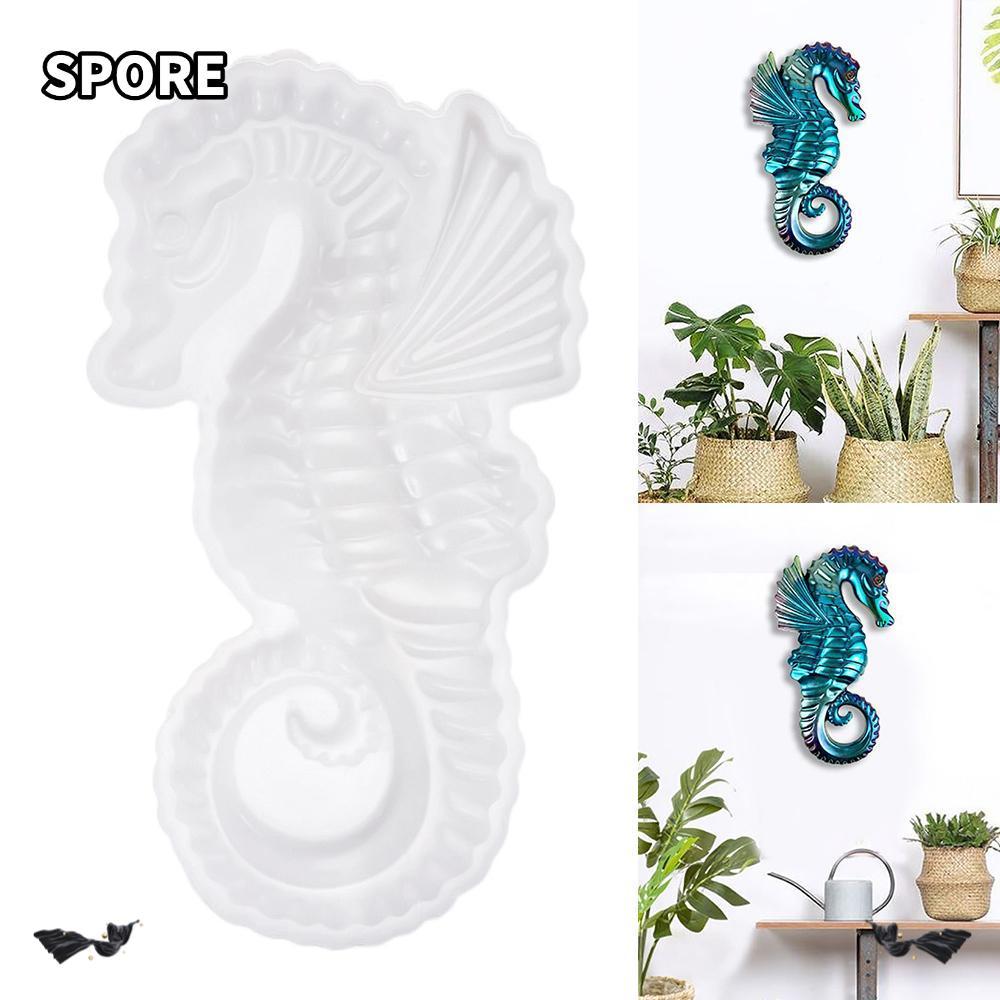 SPORE Hippocampus แม่พิมพ์ซิลิโคน Seahorse จี้ DIY ตกแต่งผนังหล่อ Mould ...