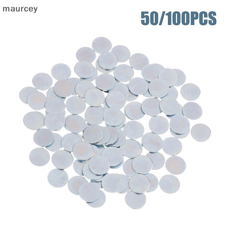 MAU 50/100 ชิ้น Ultra-thin รอบแผ่นสังกะสีเหล็กแผ่นสําหรับ DIY Handmade ...
