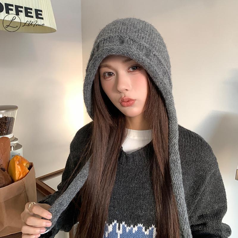 LUImo หมวกไหมพรมฤดูหนาว ให้อบอุ่นและปกป้องหู | Shopee Thailand