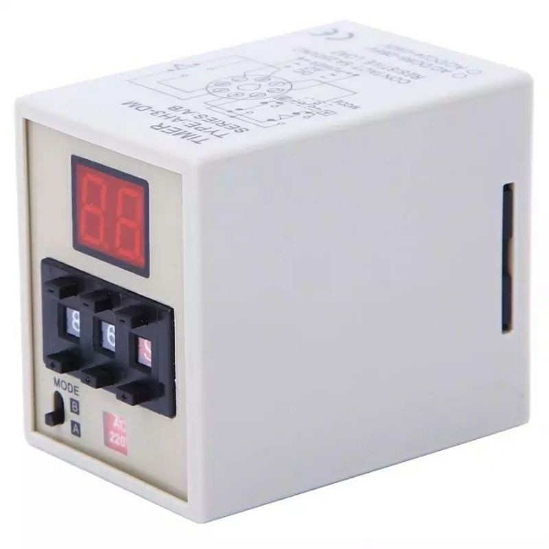 แถมฟรีซ็อกเก็ต👍CH3 CH3-AB 10A 220V Timer Delay Relay 0.01s-990hสินค้า ...