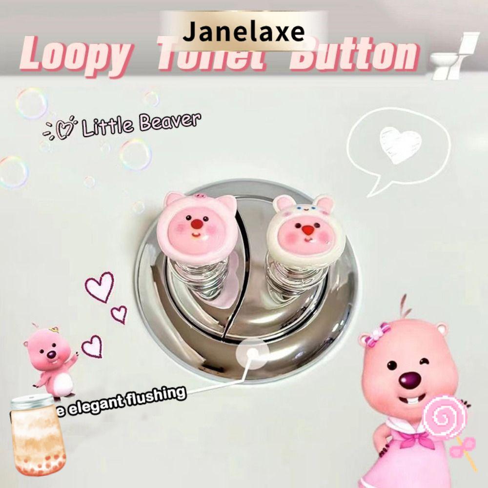 JANELAXE ปุ่มกดห้องน้ํา, ที่จับลิ้นชักประหยัดแรงงาน, แฟชั่นเรซิ่น Loopy ...