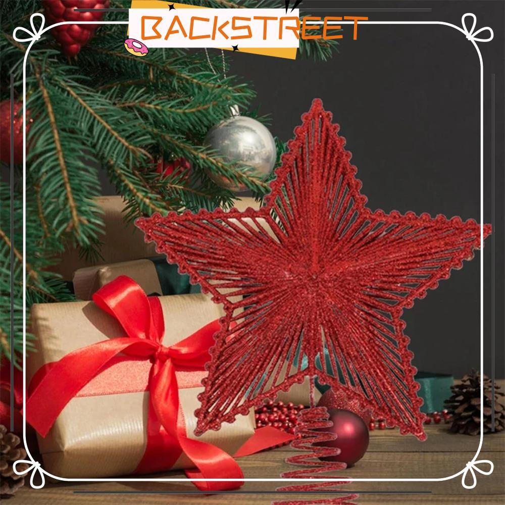 BACKSTAGE Tree-Top Star, Glitter Christmas Decor Christmas Tree Topper ...