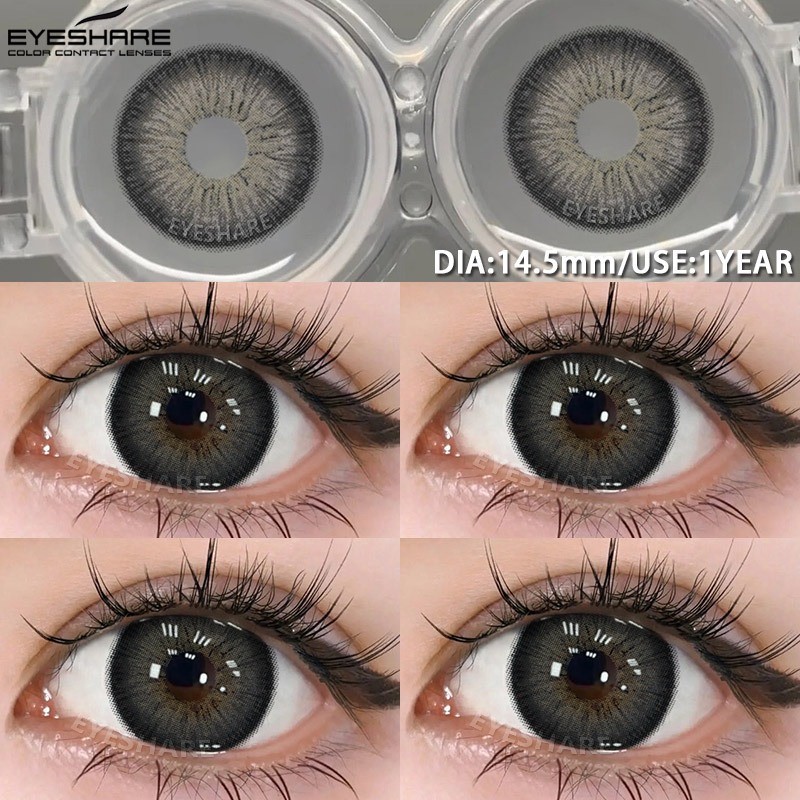 Eyeshare คอนแทคเลนส์ 1 คู่/2 เม็ด ALPS ซีรีส์ สีดำ คอนแทคเลนส์สี สี ...