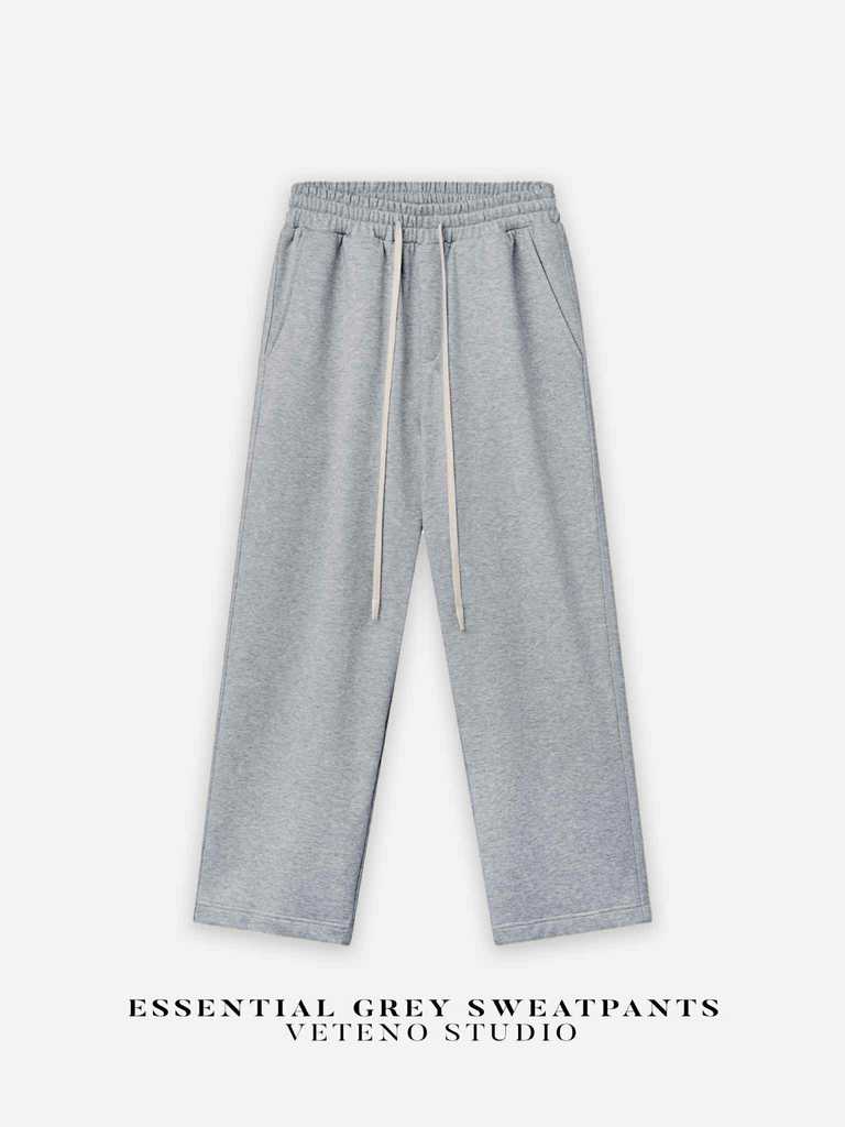 กางเกงวอร์ม ESSENTIAL GREY SWEATPANTS | Shopee Thailand