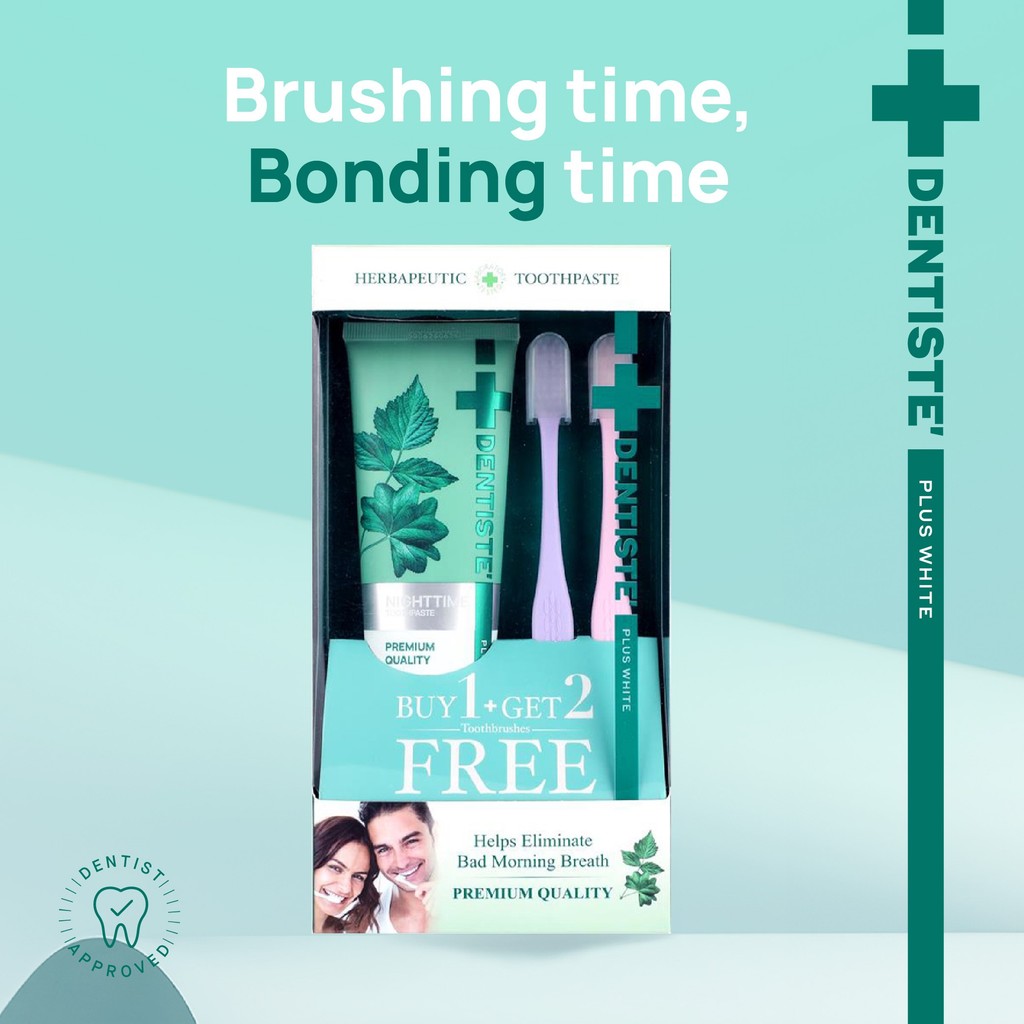 [ซื้อ 1 ฟรี! 2] Dentiste Original Nighttime Toothpaste 160 g ฟรี ...