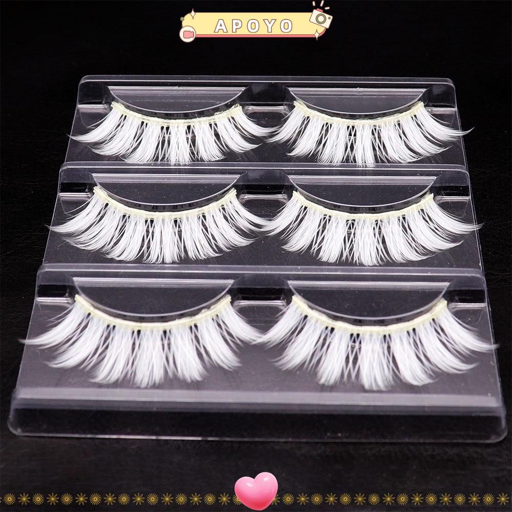 APOYO White Feather Lashes, DIY Colorable ขนตาปลอม, เครื่องมือแต่งหน้า ...