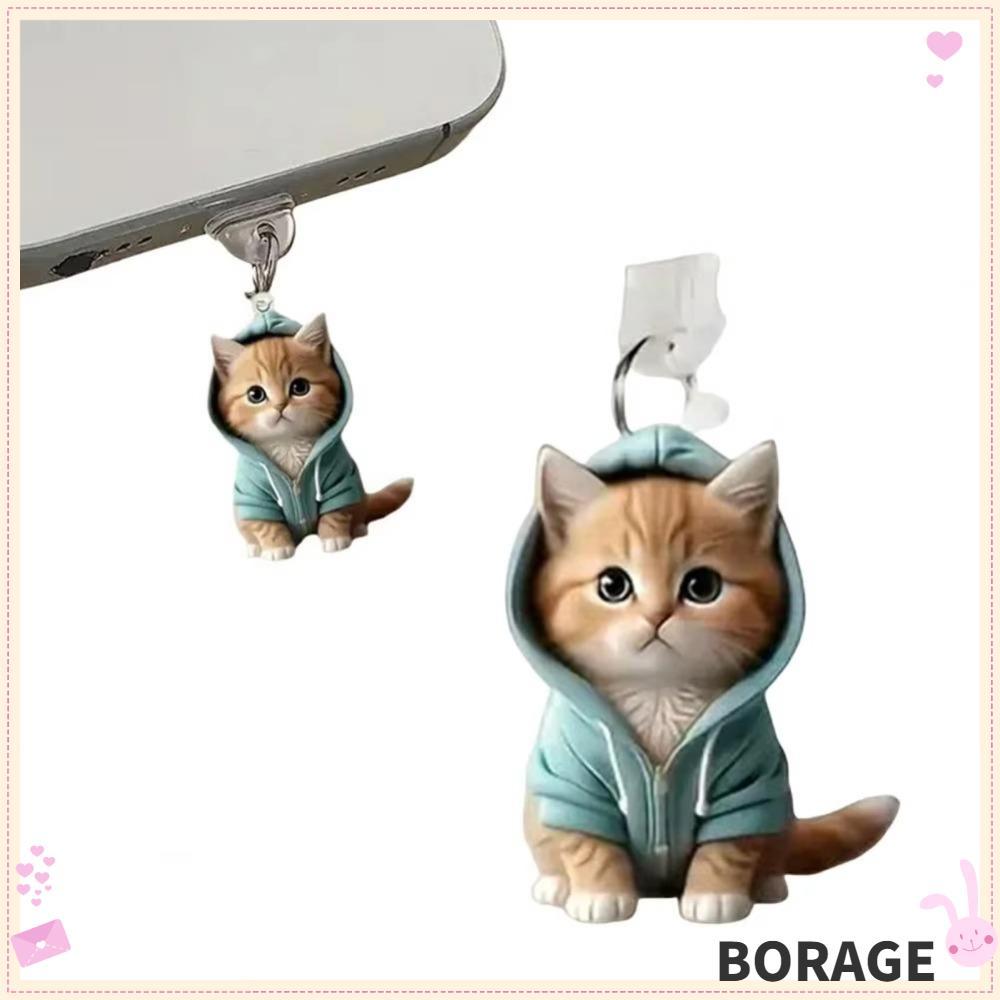 BORAG ปลั๊กกันฝุ่นโทรศัพท์แมว, อุปกรณ์แขวนฝาปิด Mini, ขั้วต่อรูปไข่ ...