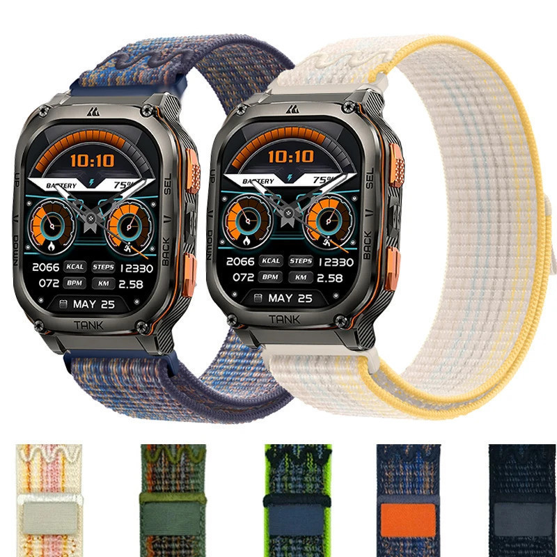 20 มม.22 มม.สายรัดไนลอนสําหรับ KOSPET T4 MAGIC P10 R10 ORB S2 GPS S1 T3 Ultra 2 M3 T2 M2 สาย ...