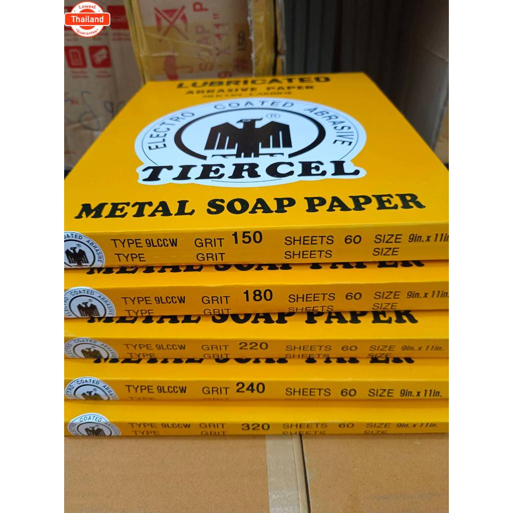 กระดาษทรายขัดแห้ง TIERCEL โหล/Pack 60 แผ่นNo.1 | Shopee Thailand