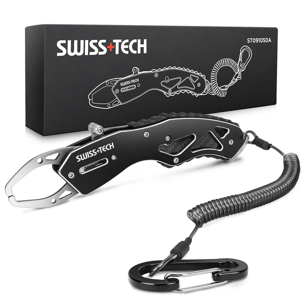 SWISS+TECH Fish Grip Fish Catcher Aluminum Fishing Tool Fish Grabber ...