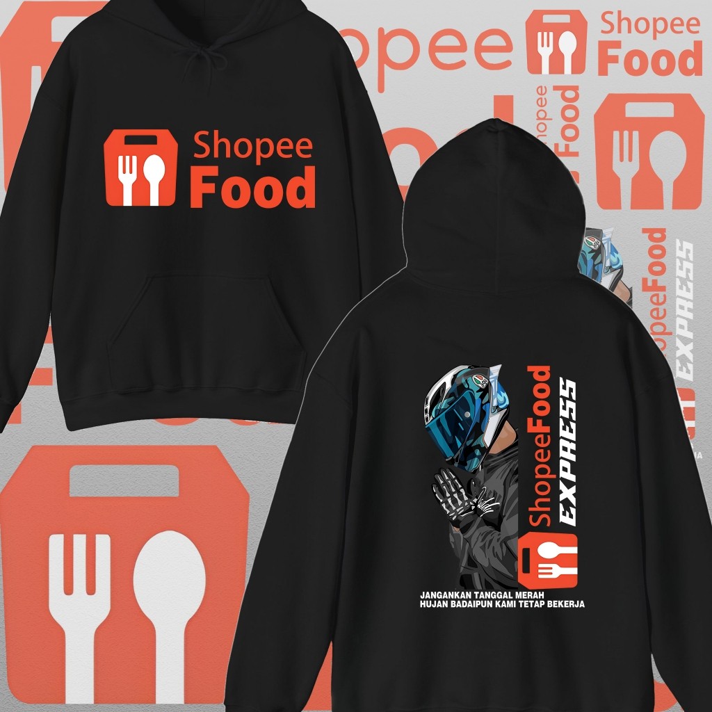 รุ่นใหม่ Shopee FOOD เสื้อฮู้ด Premium Cool วัสดุหนานุ่ม Distro SPX ...