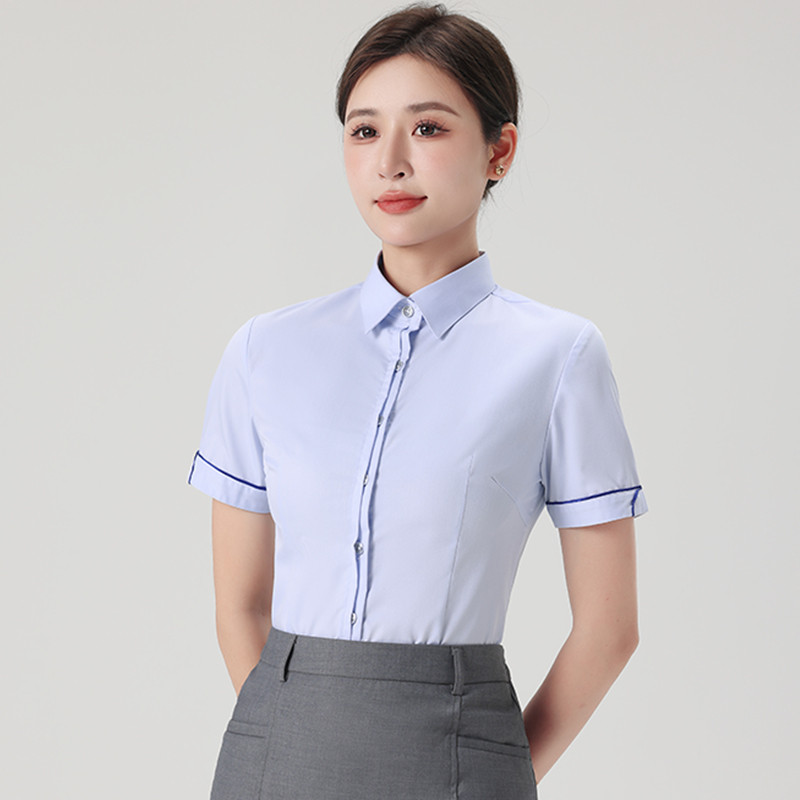 Telecom Business Hall Women's Summer Tops 2025 แขนสั้น เครื่องแบบสำหรับ ...