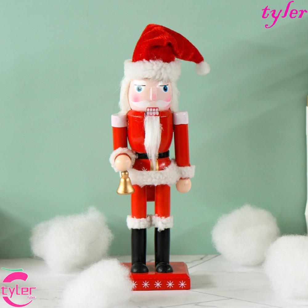 TYLER Santa Nutcracker Puppet, Red Furry Beard Christmas Nutcracker ...