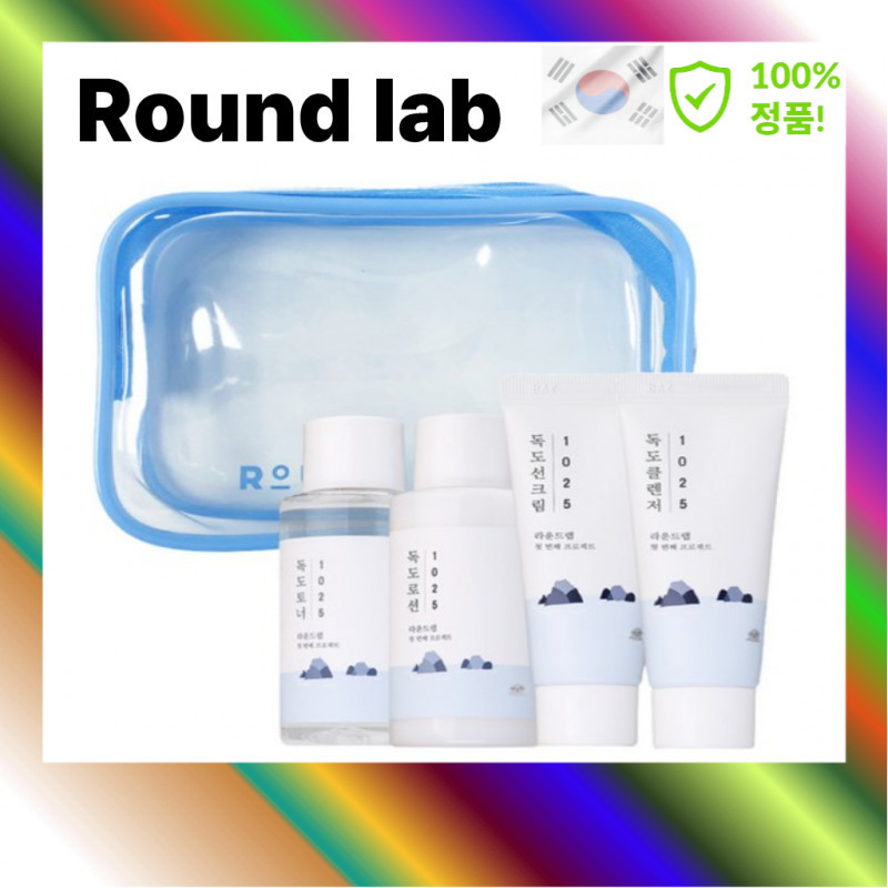 Round Lab 1025 Dokdo Travel Kit Toner, Lotion, Sunscreen, Cleanser, และ ...