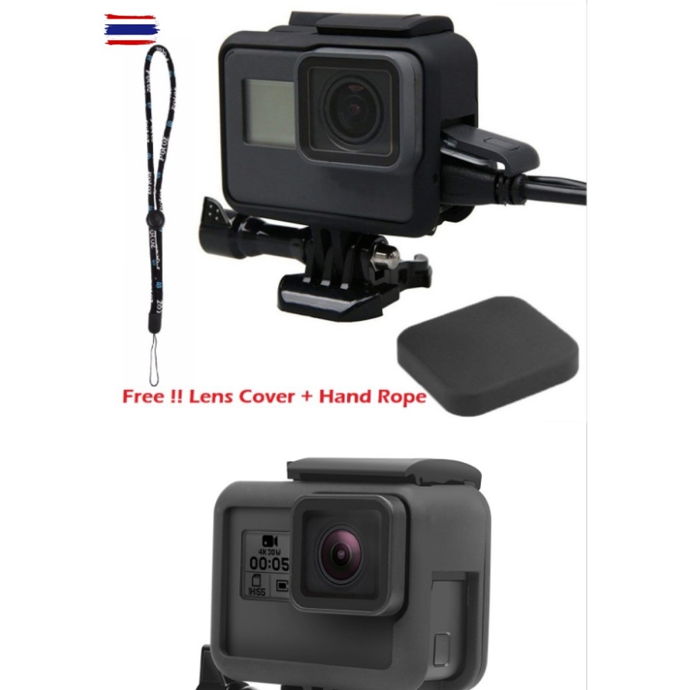 กรอเฟรม Gopro Hero 7 / 6 / 5 / 2018 Frame + Lens Cap + ชุดสกรู | Shopee ...