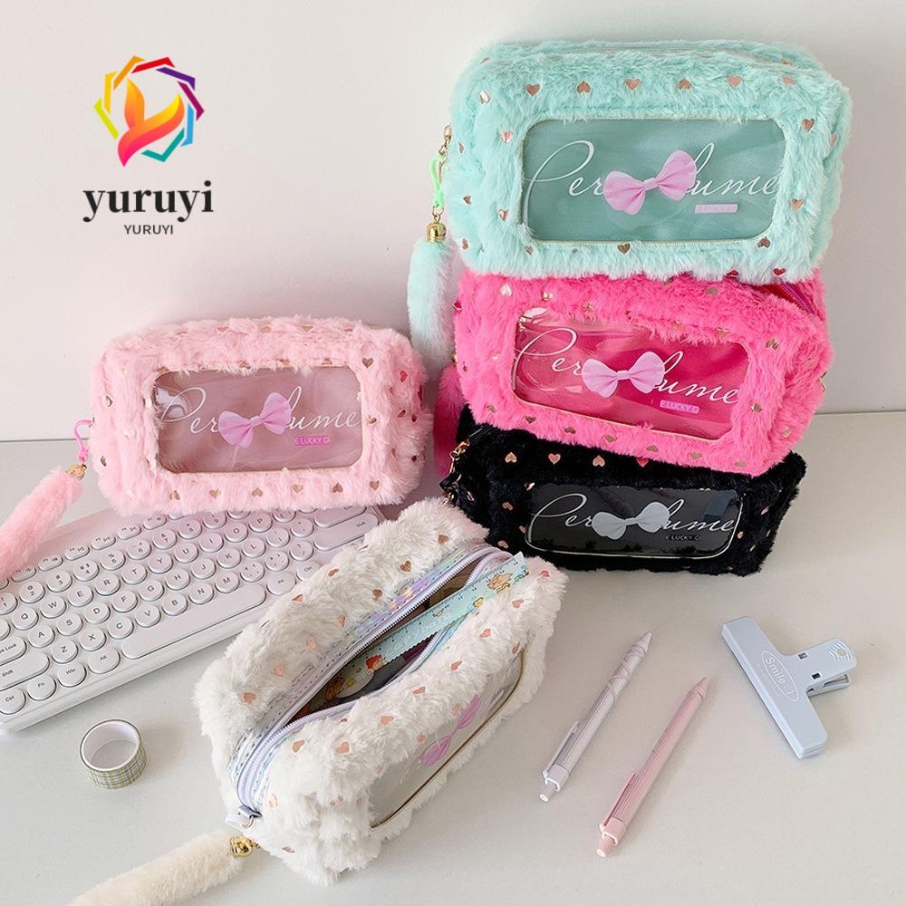 ดินสอ YURUYI กระเป๋าดินสอมัลติฟังก์ชั่นความจุขนาดใหญ่ กระเป๋าแต่งหน้าโบว์ | Shopee Thailand