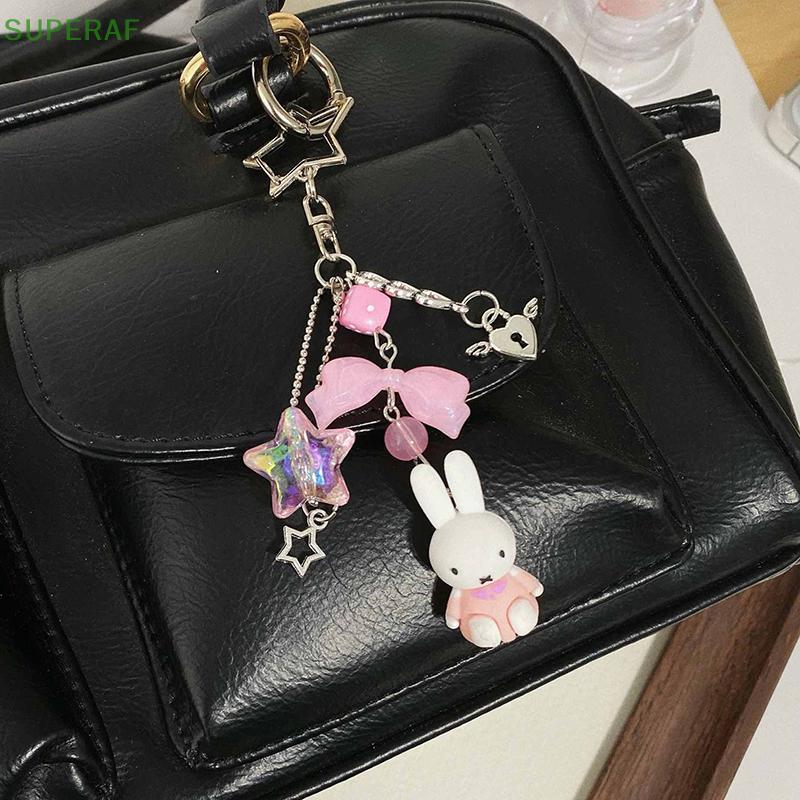พวงกุญแจ Miffy Bunny スーパーアフ Kawaii ในสไตล์punkและY2K เหมาะสำหรับคนชอบ ...