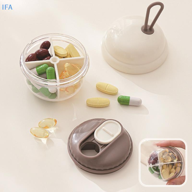 IFA 4 กริดขนาดเล็กกรณียากล่องรายสัปดาห์ Travel Pill Organizer แบบพกพา ...